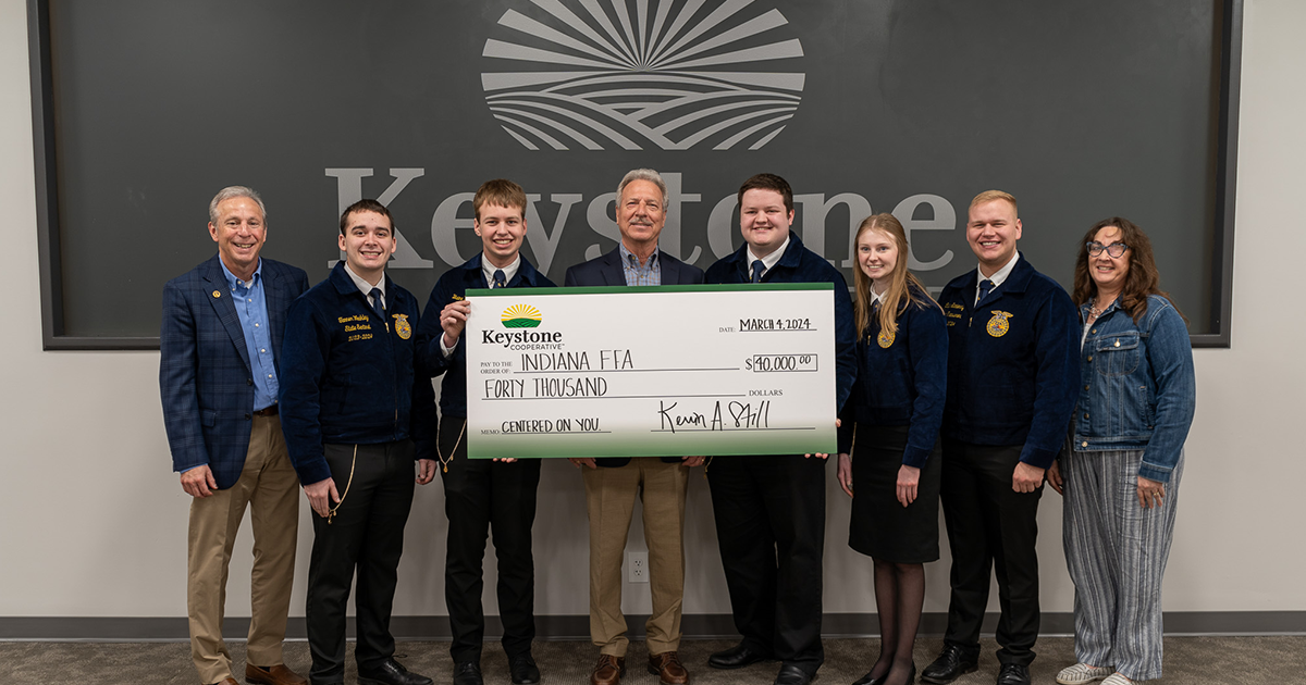 Keystone Cooperative Donates $40,000 to Indiana FFA Foundation ...