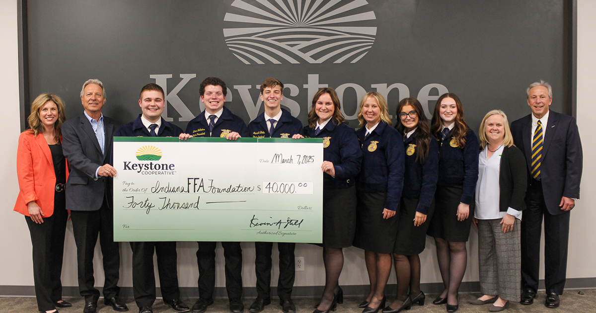 Keystone Cooperative Donates $40,000 to Indiana FFA Foundation Toward ...
